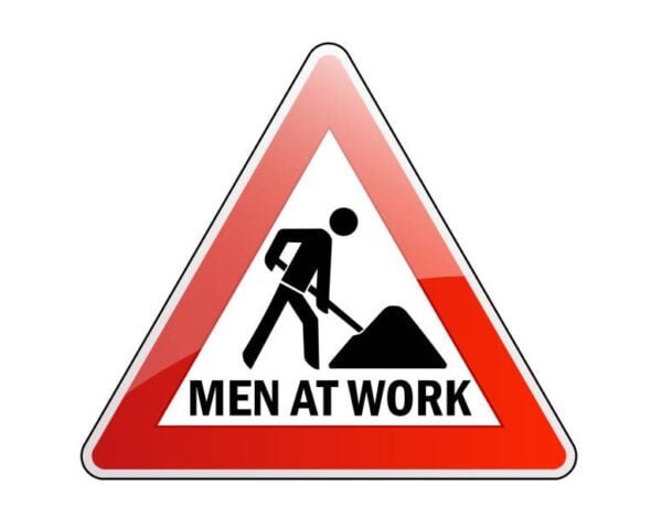 Men at Work Sign